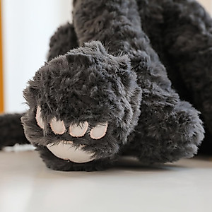 hannaier Cat Plush Toy Pillow, plushies for Teens, Black Cute Cat Plush Toy, Boys Girls Kids Gift,Kawaii cat Plush (15.7in/40cm)