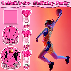 Zubebe 120 Pcs Pink and Gold Party Supplies for 24 Guests Baby Shower Disposable Dinnerware Set Includes 48 Paper Plates 24 Cups 24 Forks 24 Napkins for Wedding Party Bridal Shower Baby Shower