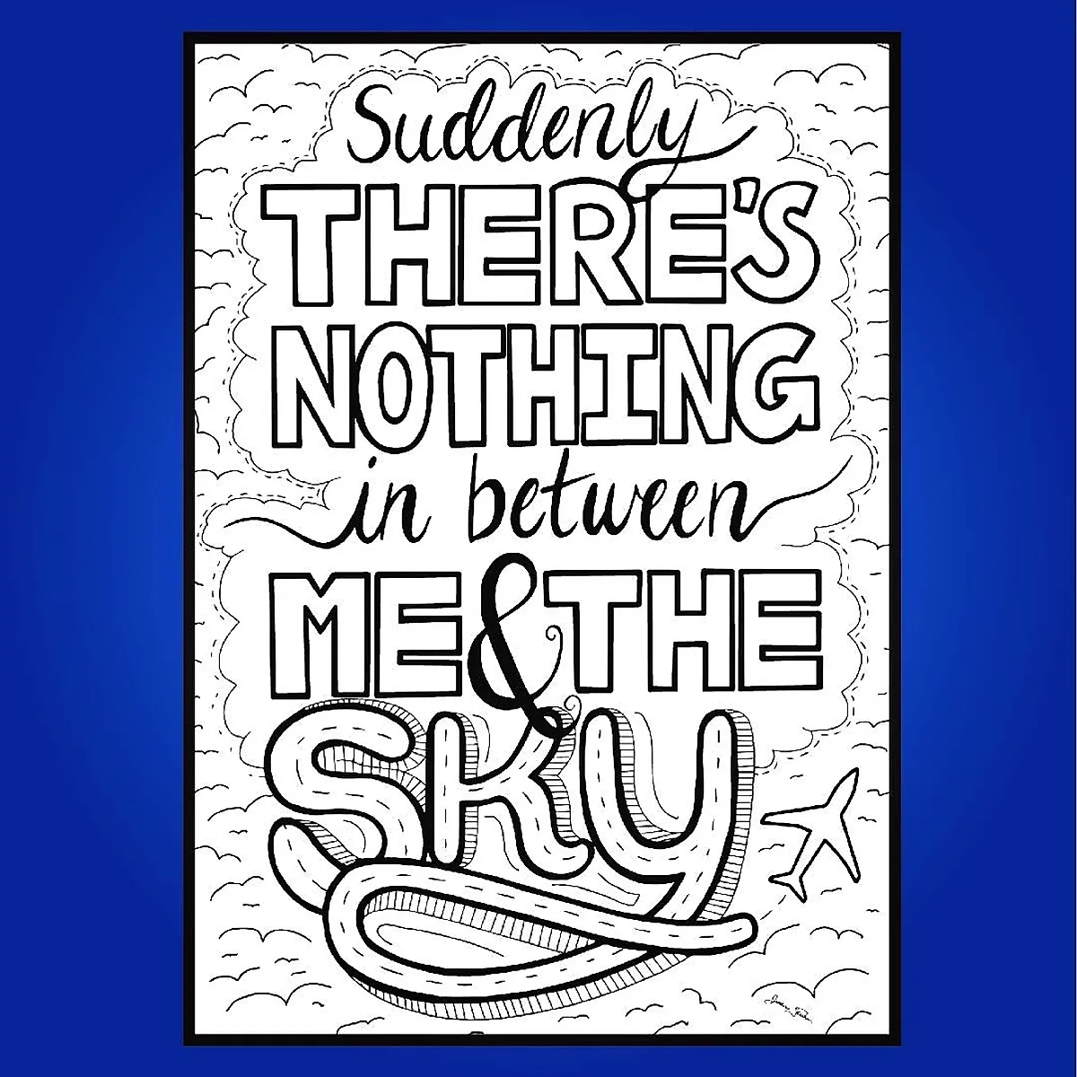 Coloring Broadway - Come from Away Inspired Coloring Pages (Set of 4) “Me & The Sky” Collection, Broadway Musical Merchandise, Ideal Gift for a Broadway Theater Lover