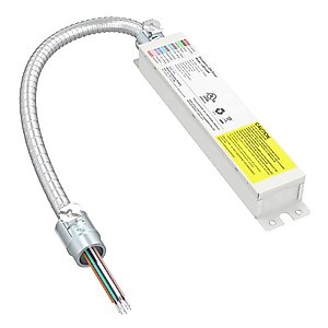 20W LED Emergency Backup Driver, 100-347VAC 175V DC,Emergency Time Over 90 Minutes, 0/1-10V Dimmable Emergency led Driver, Rechargeable UL Listed Backup Battery for LED Recess, Panel and Linear Lights