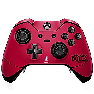 Skinit Decal Gaming Skin Compatible with Xbox One Elite Controller - Officially Licensed NBA Chicago Bulls Standard - Red Design