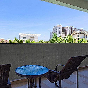 MIKK Balcony Privacy Screen, Privacy Cover Fence Screen Shield for Apartment Porch Deck Outdoor Backyard Patio Balcony 3×16.4' (Grey)