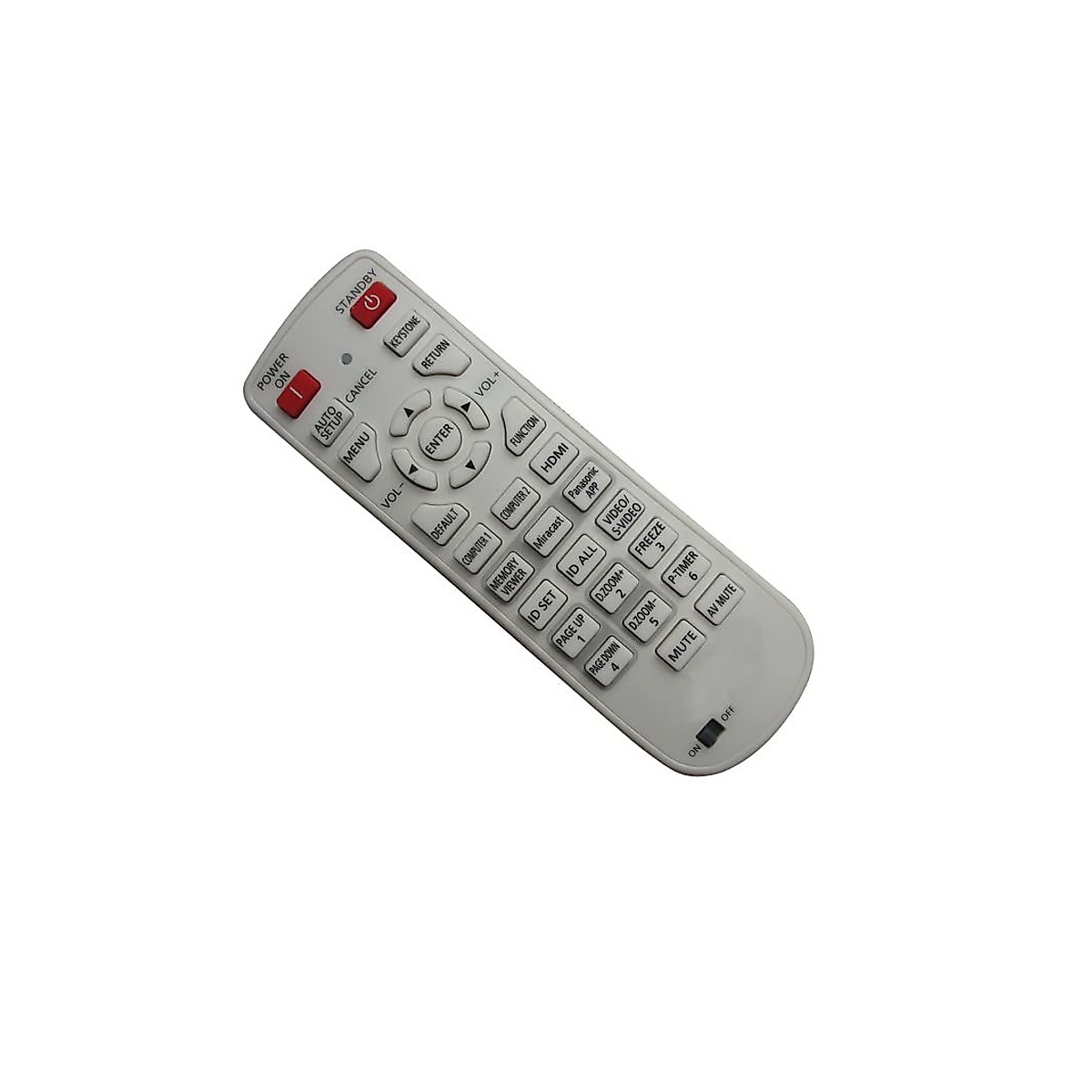 HCDZ Replacement Remote Control for Panasonic PT-DX820 PT-DX820UW PT-DX820ULW PT-DX820UB PT-DX820ULB Large Venue DLP Projector