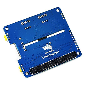 2-Channel Isolated CAN Bus Expansion HAT for Raspberry Pi 4B/3B+/3B/2B/B+/A+/Zero/Zero W, MCP2515 + SN65HVD230 Dual Chips Solution Allow 2-CH CAN Communication Onboard Multi Protection Circuits