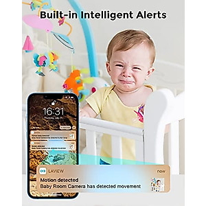 LaView Indoor Security Camera, Baby Monitor with Sound/Motion Detection and Night Vision,WiFi Camera Home Pet Dog Surveillance Camera with App,Two-Way Audio,360-degree IP Camera Work with Alexa