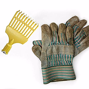 DocaPole 4 inch Roof Rake & Shrub Rake // Extension Pole Roof Rake Attachment // for Roof Raking and Detailed Shrub Raking Under Bushes and in Flower Beds // Flower Bed Rake // Small Rake Attachment