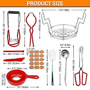 GUFAOWI Canning Supplies Starter Kit - Pressure Canning Kit with Rack, All-in-one Canning Tools for Beginners, Canning Set Canning Accessories for Water Bath Canning Equipment