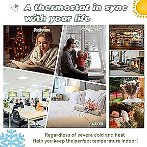 Universal Thermostat WiFi Touch-Screen Programmable, 7 Single Day, 7 Inch Screen, 24V Hardwire, Air Conditioner Remote ControI Mobile Phone Control, Android and iOS Compatible and HVAC System