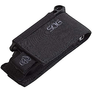 SOG PowerAccess Deluxe All-Around Heavy Duty Stainless Steel Multi-Tool w/Nylon Sheath, Two Knife Blades, Can & Bottle Opener, Black