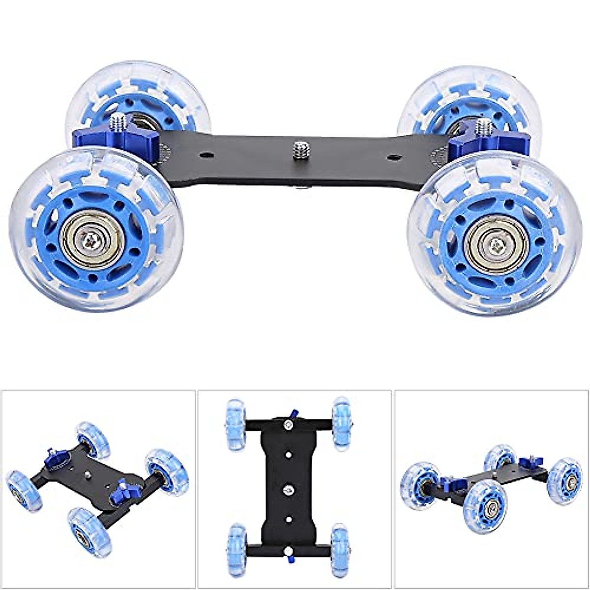 Voluxe Camera Dolly Wheel, Camera Dolly Skater, Silicone 1 PCS 1/4'' Screw 10KG Payload for Cellphone DSLR Camera Action Camera Photographers