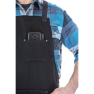 Hudson Durable Goods - Professional Grade Chef Apron - Black - 100% Cotton