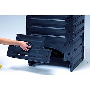 Exaco 628001 Eco Basic Compost bin, 120-Gallon, Black