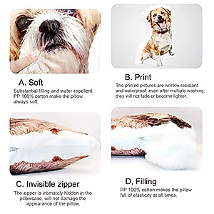 OARSE Custom Pet Pillows Personalized with Photo Pillow Shaped Looks Like Your Dog Cat Picture Customized Pets Gifts for Owners - Single Sided Print 12 Inch