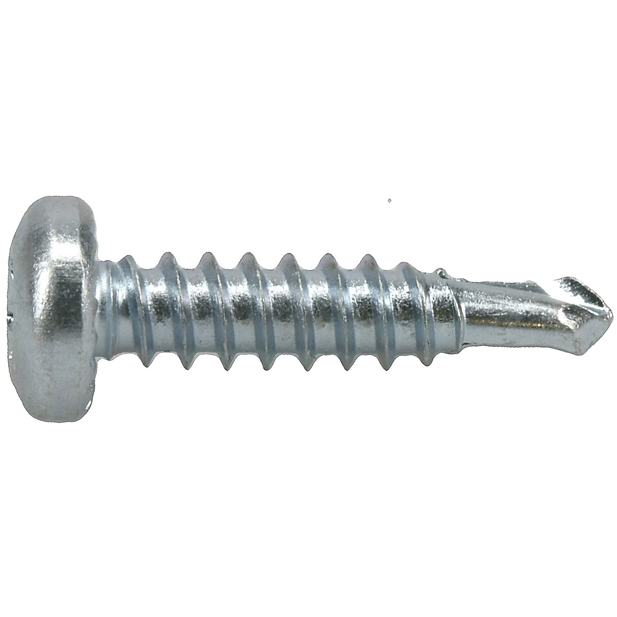 Power Pro Premium Self-Drilling Metal Screws, Zinc Plated Steel, Pan Head Metal to Metal Winged Point Screws, Silver, #8 x ¾ inch, Box of 180 Screws