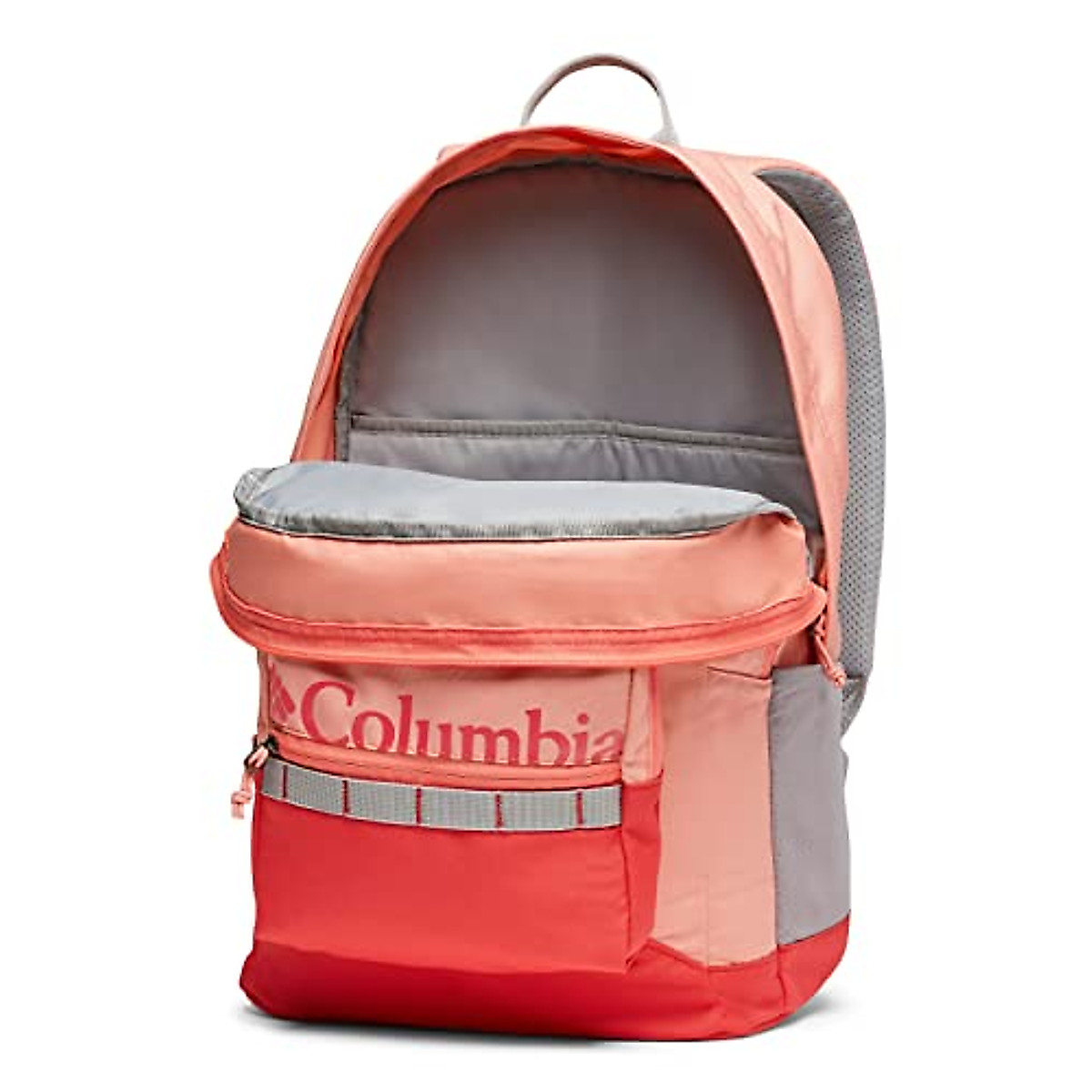 Columbia Unisex Zigzag 30L Backpack, Coral Reef/Red Hibiscus, One Size