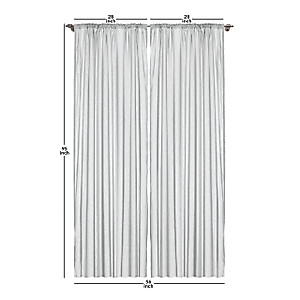 Ambesonne Soccer Curtains, Monochrome Design Pattern of Classical Football Balls Boys Cartoon Pattern, Window Treatments 2 Panel Set for Living Room Bedroom Decor, Pair of - 28" x 95", Charcoal