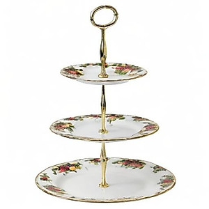 Royal Albert Old Country Roses Three-Tier Cake Stand, 11.5", Multi
