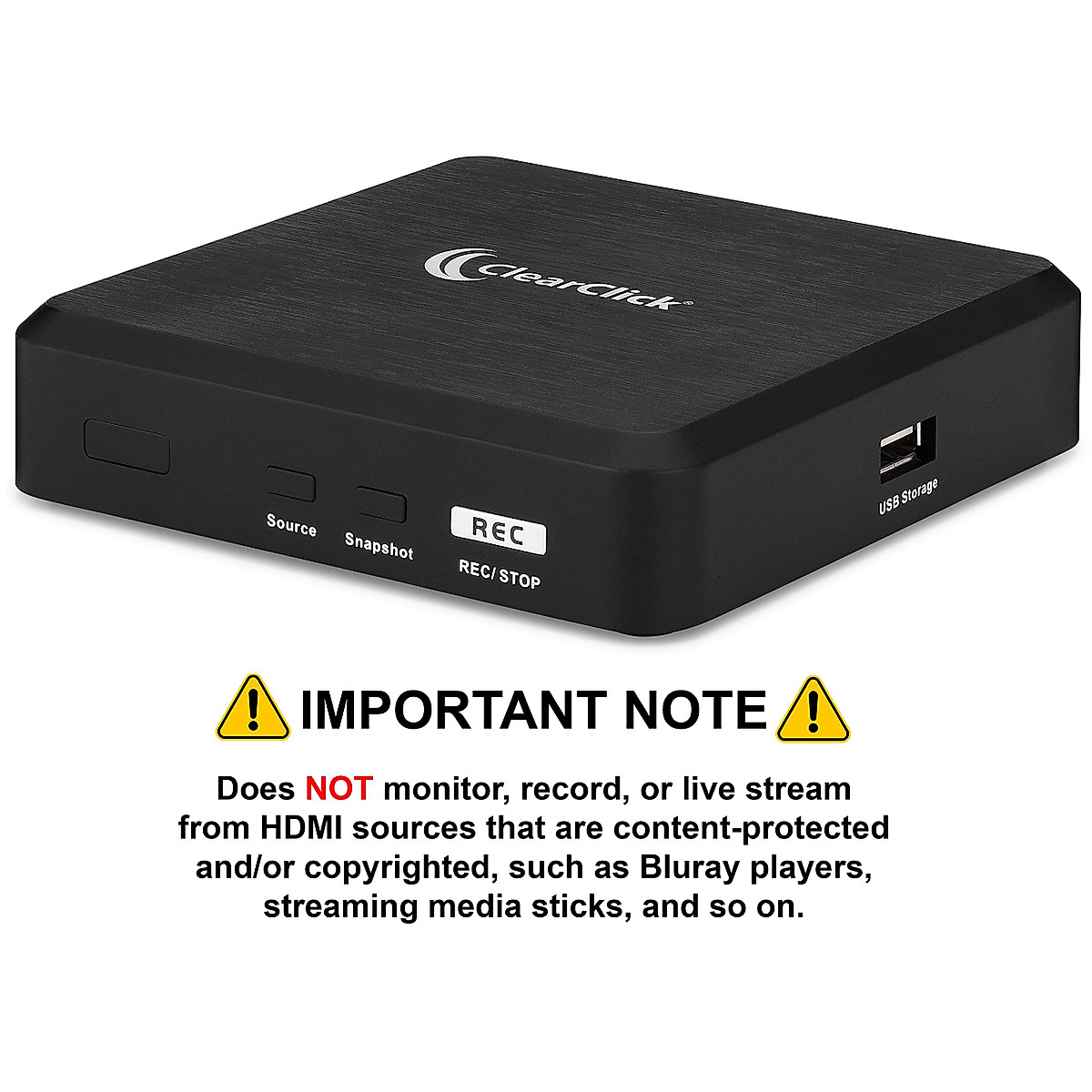ClearClick HD Capture Box Platinum - Capture and Stream Video from HDMI, RCA, AV, VGA, YpbPr, VHS, VCR, DVD, Camcorders, Hi8