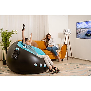 Qadory Inflatable Gaming Chair for Kids- Air Pump and Gift Included 3-in-1, Gaming Bean Bag Chair- Kids Gaming Chair- Bean Bag Chairs for Kids 8-12, Gamer Chair for Kids