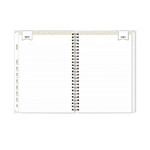 2023-2024 Day Designer Pebble Path Frosted Polypropylene Weekly/Monthly Academic Planning Calendar with Notes, 5-7/8" x 8-5/8", Black, July 2023 to June 2024, 142502