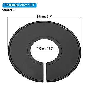 PATIKIL Clothes Dividers, 20 Pack Closet Clothing Rack Size Dividers Blank Labels Sorting Round Separator for Closet, Black White