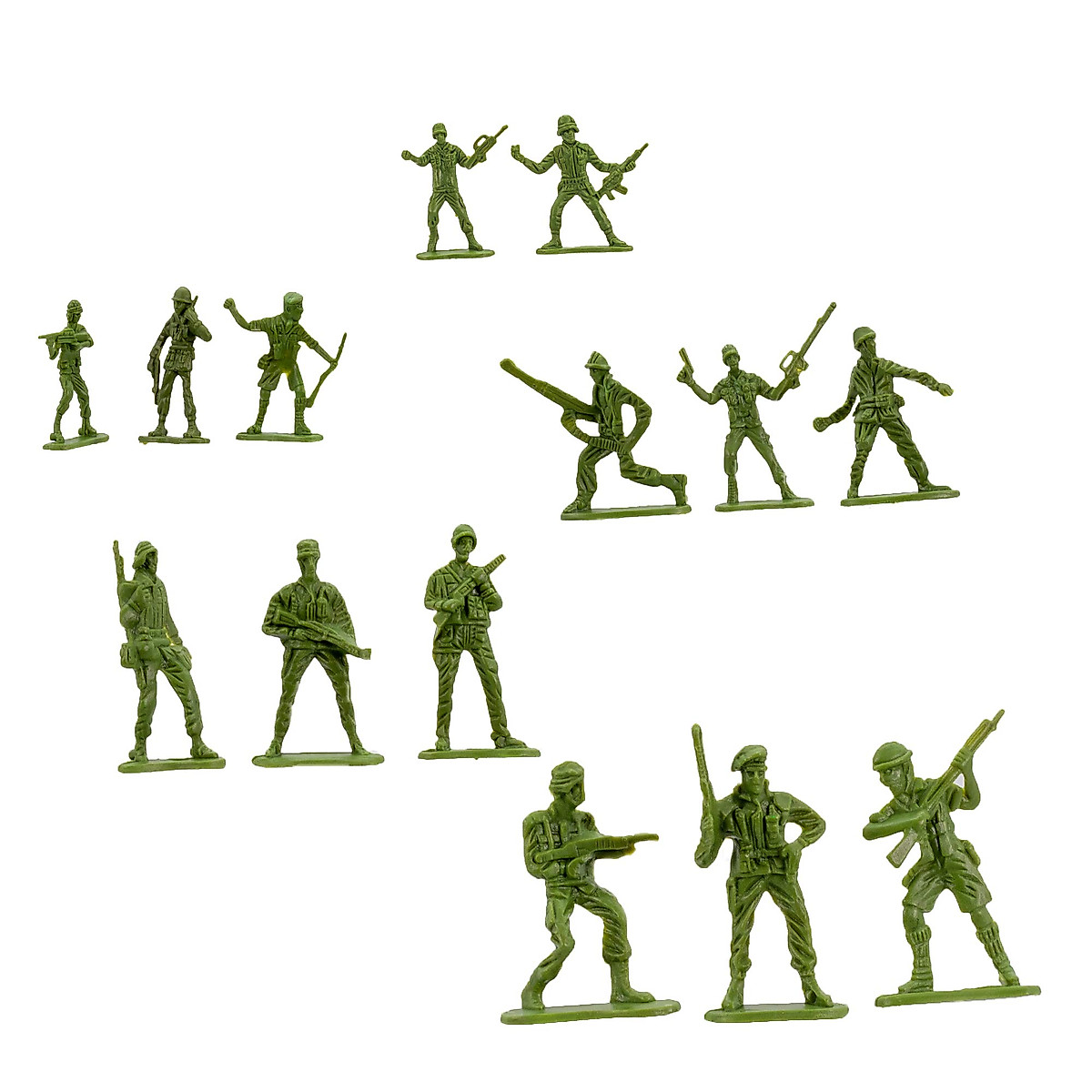 Fun Central Green Army Men Toy Soldier Action Figures for Kids - 144 Pack