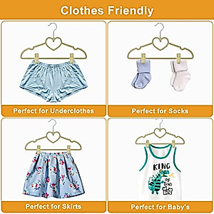 Velvet Hanger Flocked Finger Clips - Coideal 28 Pcs Non-Slip Beige Plastic Clothes Pins for Thin Velvet Hangers