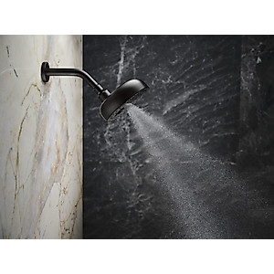 KOHLER 26290-CP Statement Multi-Function Showerhead, Wall-Mount, 3 Spray Settings, 2.5 GPM, Polished Chrome