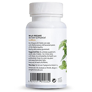 Teliaoils Wild Oregano Tablets from Oregano with Over 85% Carvacrol. Ideal to Boost The Immune System. Powerful antioxidant