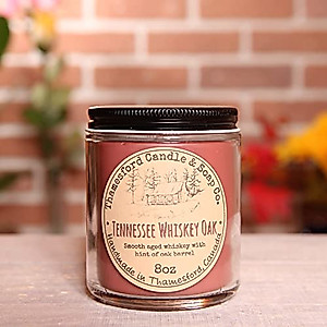Tennessee Whiskey Oak Scented Candle - Smooth Aged Whiskey with hint of Oak Barrel (8oz)