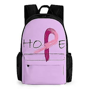 Pink Ribbon - Breast Cancer Awareness Laptop Backpack for Men Women Shoulder Bag Business Work Bag Travel Casual Daypacks