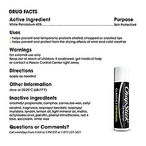 ChapStick Classic Original Lip Balm Tubes, Lip Care - 0.15 Oz(Pack of 12)