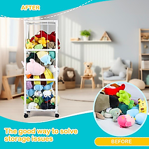 MIDOGAT Large Stuffed Animal Storage Zoo, Stuffed Animal Holder, Stuffed Animal Storage for Playroom, Bedroom, Nursery(Large)