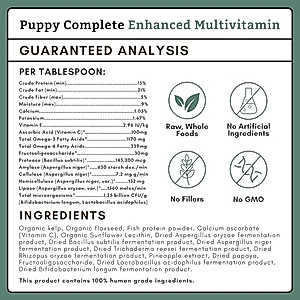 Wholistic Pet Organics Puppy Vitamins - 8 Oz - Coat Support Powder for Dogs, Dog Itching Skin Relief Powder, Skin and Coat Supplement with Omega 3