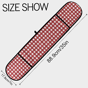 KLL Double Oven Mitts Red Checkboard Heat Resistant Gloves Potholders Perfect Set for Cooking Baking Handling Hot Pots and Pans,35" x 7"