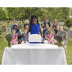 Crowne Vault Custom Engraved Urn Vault for Underground Burial | Fortified Container to Hold Adult Human Ashes and Cremation Urns for Cemetery and Ground Burials | Made in The USA (White, Regent)