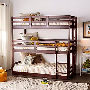 Donco Kids DONCI 1555-TTTCP Triple Bunk Bed Twin/Twin/Twin Dark Cappuccino
