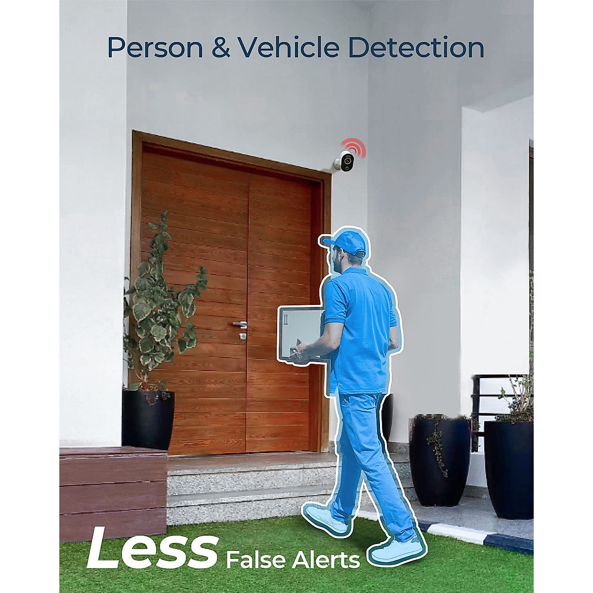 REOLINK 5MP Solar Security Cameras Wireless Outdoor, Argus 3 Pro+Solar Panel with 2K+ Color Night Vision, 2.4/5GHz WiFi, Human/Vehicle Detection, No Hub Needed(2 Pack)