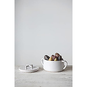 Creative Co-Op Stoneware Canister w Reactive Glaze