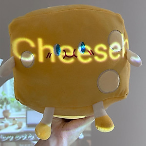 Goylmc Cheese Stuffed Toys - Food Bread Plush Pillow - Home Decoration Christmas Birthday Gift for Kids Boys Girls (Small)