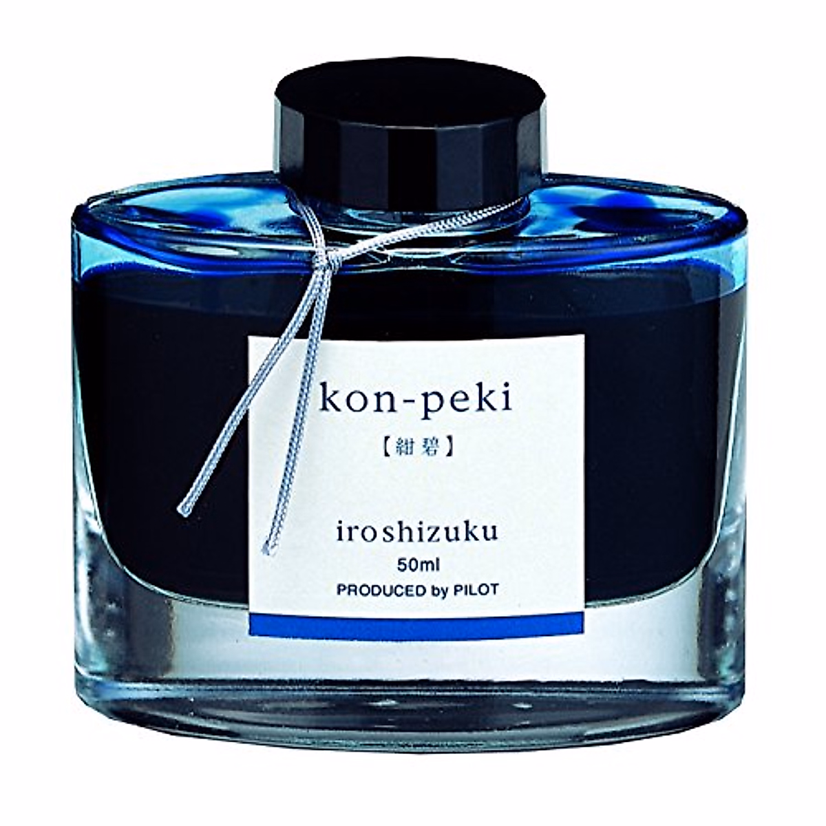 Pilot Iroshizuku Fountain Pen Ink - 50 ml Bottle - Kon-Peki Deep Azure Blue (Japan Import)