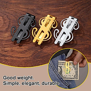 ChainsPro Titanium Money Clips Metal Minimalism Dollar Cash Clips Gold Money Clip