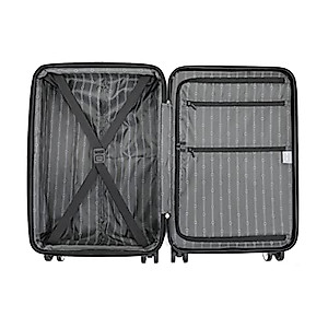 DELSEY Paris Margot Hardside Expandable Luggage with Spinner Wheels, Gold, Checked Large 28 Inch