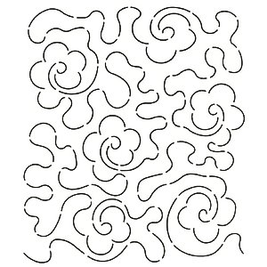 Quilting Stencils for Machine and Hand Quilting - 2 Quilting Stencils for Background Patterns - Rose Stipple, Heart Stipple Plastic Quilt Stencil Set with Guide