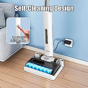SIMWAL SW01 Cordless Wet Dry Vacuum Cleaner,Hard Floor Cleaner Machine with Self System for Sticky Messes,Lightweight & Long Run Time Electric Mop,Vacuum Mop All in one for Multi-Surface
