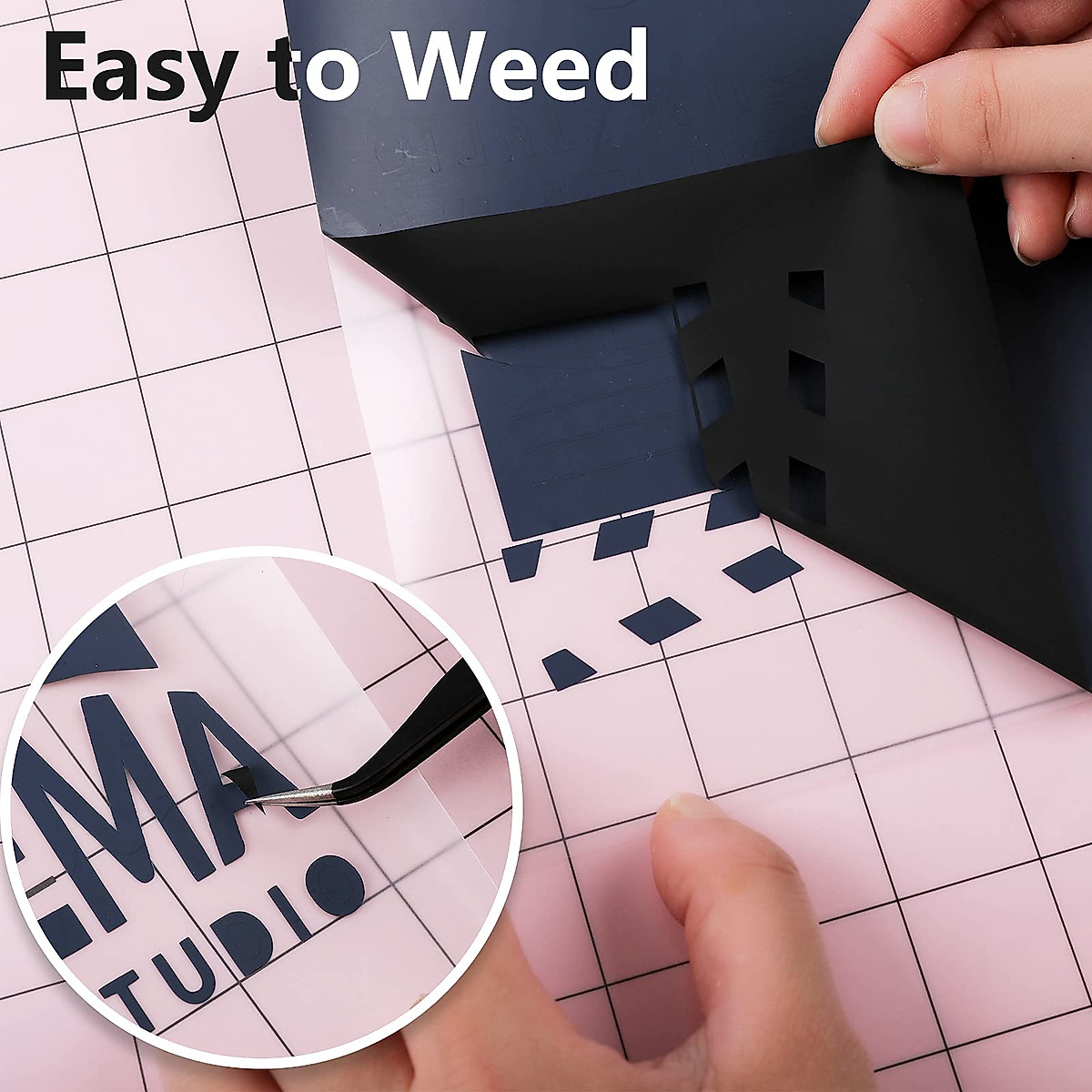 CAREGY Heat Transfer Vinyl HTV Rolls Iron on Vinyl for T Shirts 12in.x12ft.(Black)