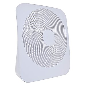 Treva 10-Inch Portable Fan, Powered by Battery and/or AC Adapter - Desk Fan Air Circulating with 2 Cooling Speeds for Personal and Travel Use (White)