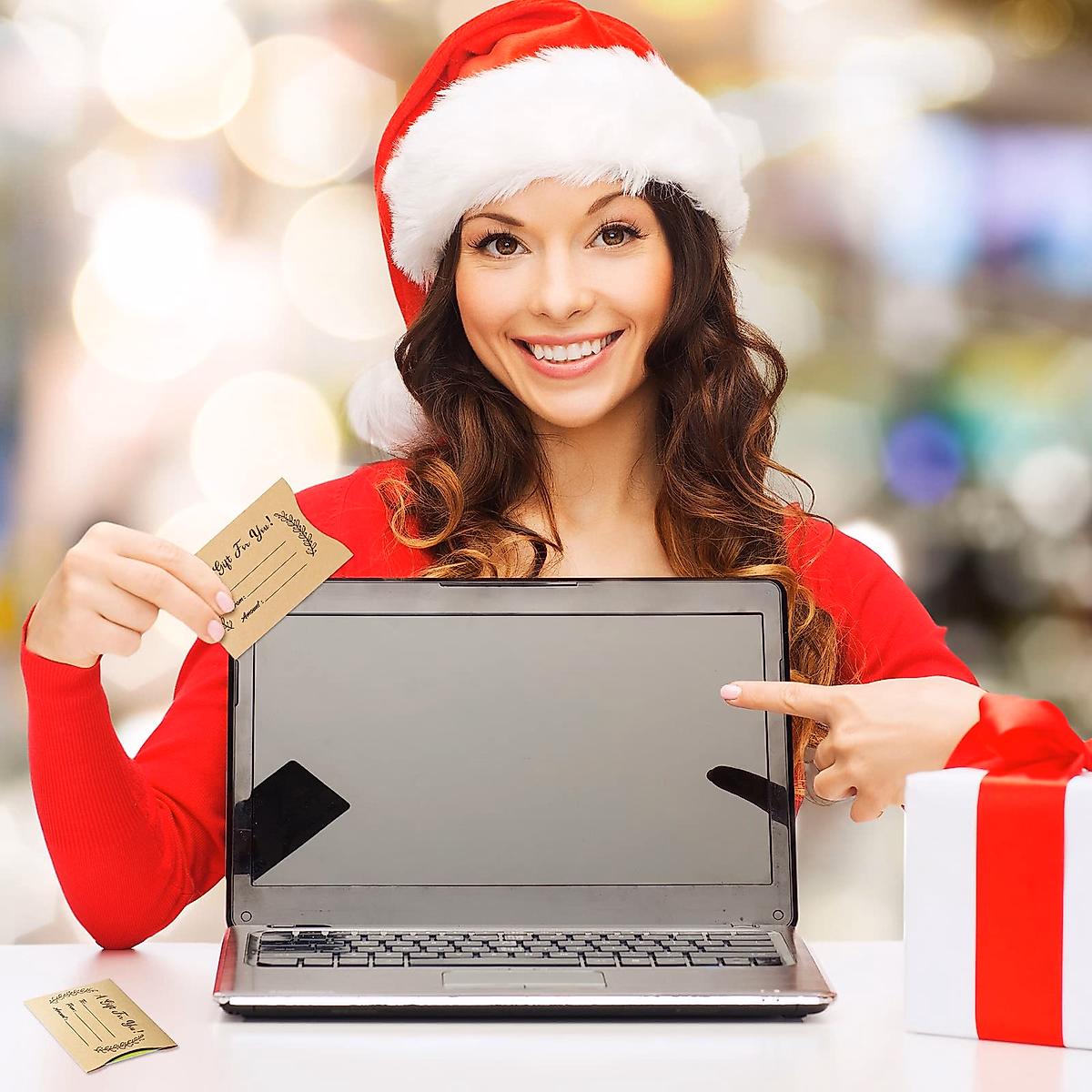 600 Pcs Gift Card Envelopes Bulk Thank You Gift Card Sleeves Appreciation Mini Money Cash Envelopes for Blank Hotel Credit Card Protector for Christmas Party Business Gifts, 3.54 x 2.36 Inches(Brown)