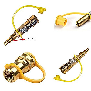 Pro Bamboo Kitchen 2 Sets Propane Joint Thread Protector 3/8" Dust Cap and Plug of Quick Valve Gas Quick Disconnect and Connect Dust Plug