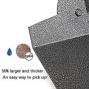 LUFFWELL Pooper Scooper, Metal Aluminum Tray and Spade Poop Scoop Set with Adjustable Stainless Steel Long Handle, Pet Waste Removal Heavy Duty Poop Scooper (Small Tray&Spade)